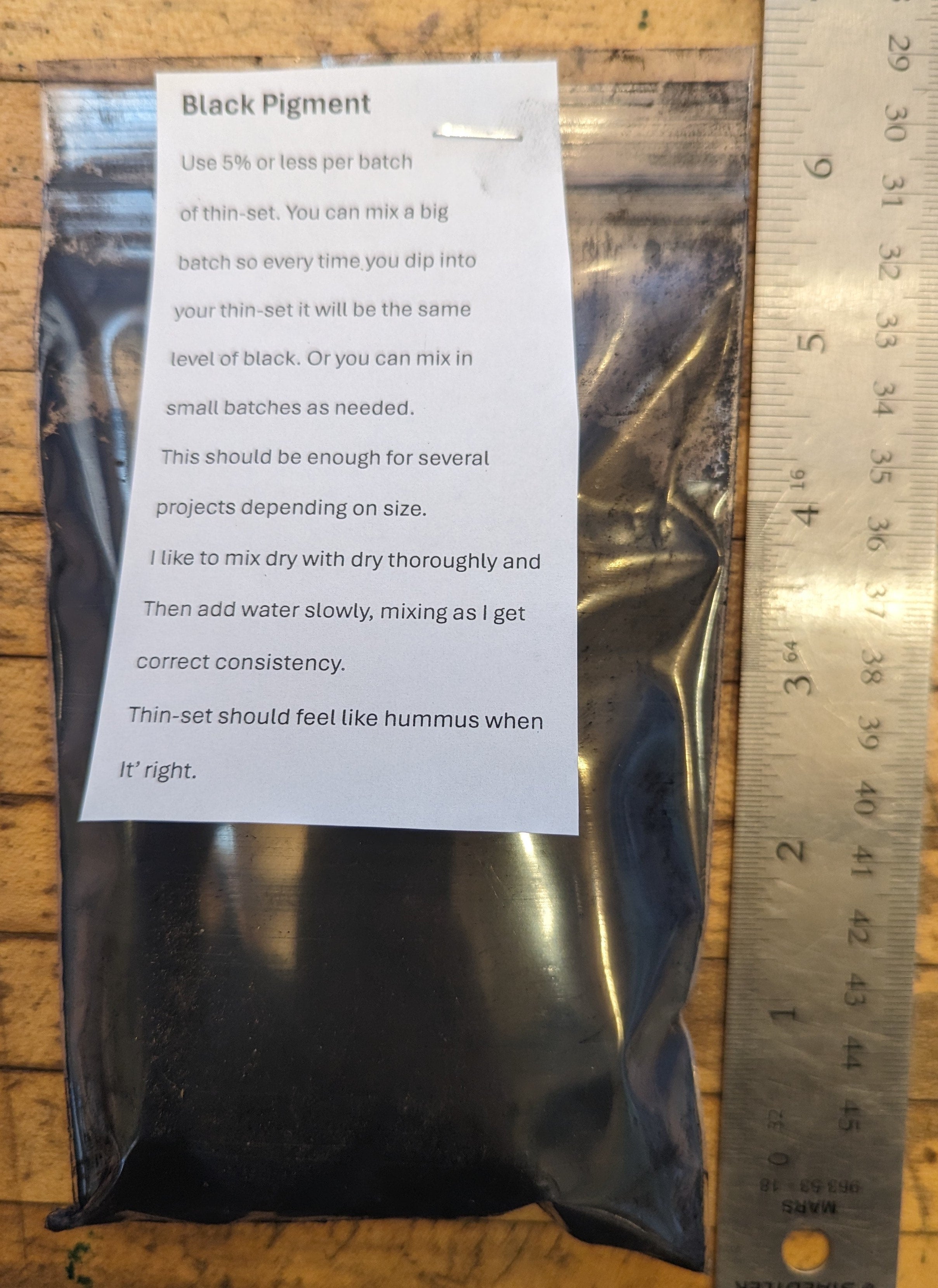 Black Pigment for coloring thin-set | Sager Mosaics